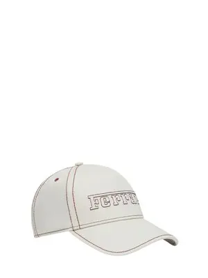 FERRARI Denim Baseball Cap - Grey