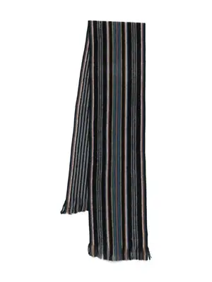 Paul Smith Striped Scarf - Black