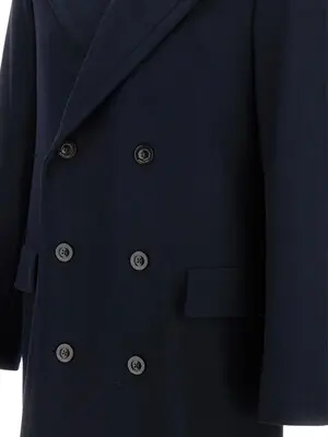 Boglioli Wool Buttoned Coat - Blue