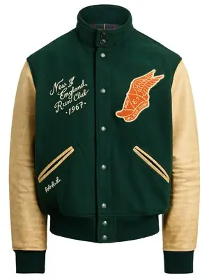 Ralph Lauren Bomber Jacket With Patches - Green
