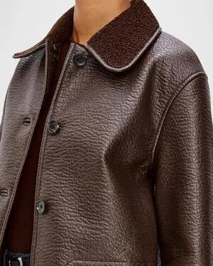 Rails Luis Vegan Leather Jacket - Walnut