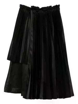 Noir Kei Ninomiya Pleated Asymmetric Midi Skirt
