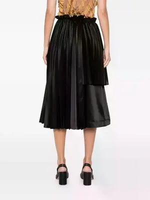 Noir Kei Ninomiya Pleated Asymmetric Midi Skirt