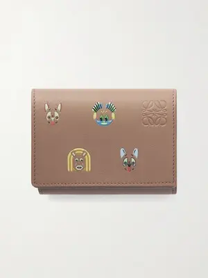 Loewe Louis Wain Cats Printed Leather Wallet - Neutrals