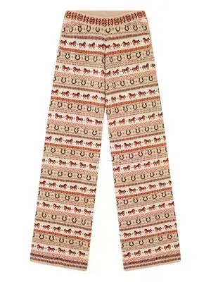Stella McCartney Fair Isle Patterned Trousers - Neutrals
