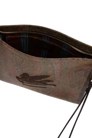 Etro Patterned Clutch - Brown