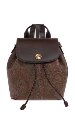 Etro Logo Backpack - Brown