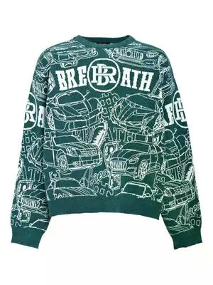 BREATH Logo-embellished Sweater - Green