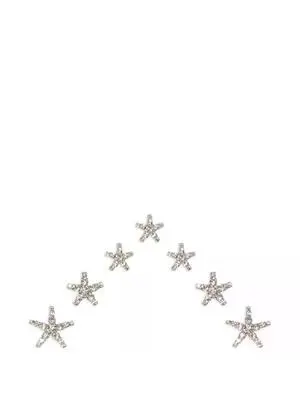 JENNIFER BEHR Crystal Star Vespera Hair Magnets - Silver