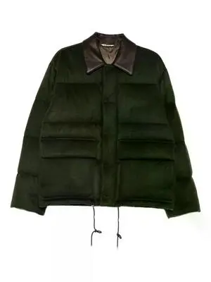 Auralee Flannel Down Jacket - Green