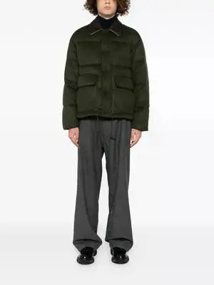 Auralee Flannel Down Jacket - Green