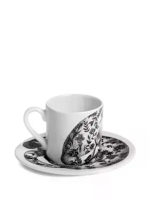 FORNASETTI Cat-print Coffee Cup Set