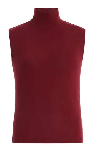 LESET Lauren Sleeveless Turtleneck Top