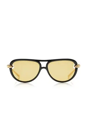 Bottega Veneta Aviator Sunglasses - Yellow