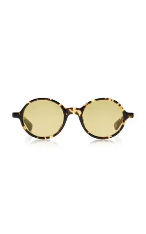 Bottega Veneta Round-frame Acetate Sunglasses - Brown