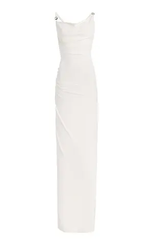 Coperni Jersey Maxi Dress With Logo Detail