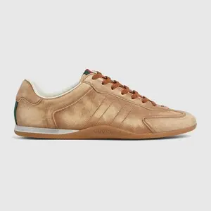 Gucci Shift Leather Sneakers - Brown