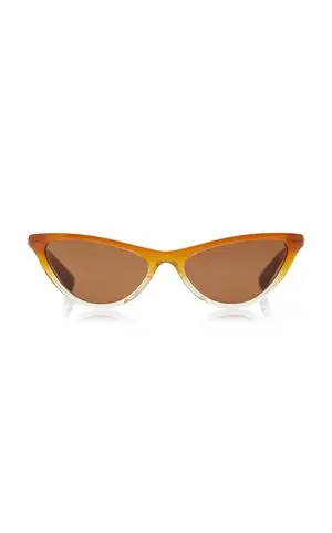Bottega Veneta Orange Acetate Sunglasses