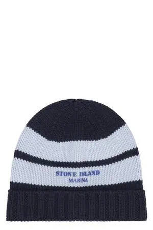 Stone Island Wool Knit Hat - Blue
