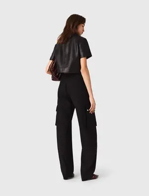 Maje Wool-blend Cargo Trousers