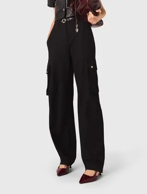 Maje Wool-blend Cargo Trousers
