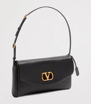 Valentino Garavani Leather Shoulder Bag - Black