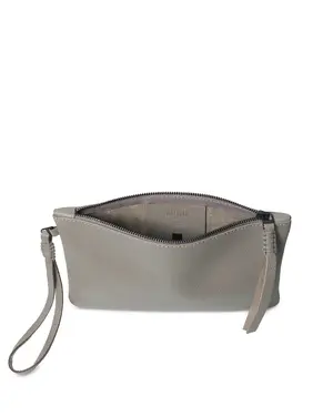 Callista Slim Grained Leather Pochette