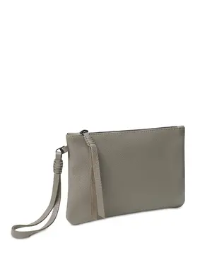 Callista Slim Grained Leather Pochette