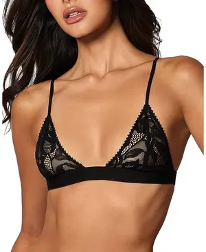 Kiki De Montparnasse Sophie Stretch Lace Soft Bra - Black