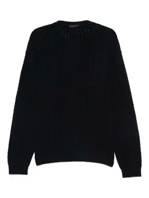 Prada Cable-knit Wool Sweater - Blue
