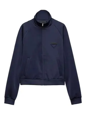 Prada Zippered Technical Fabric Jacket - Blue