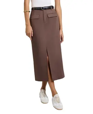 Midi Skirts with Front Slit