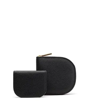 Cuyana Duo Small Zip Wallet - Black