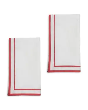 GOHAR WORLD Gohar Striped Linen & Cotton Dinner Napkins, Set Of 2