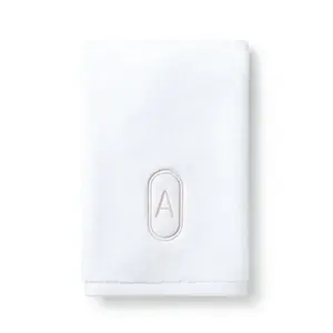 DOMANI HOME Monogram Guest Towel, A - White