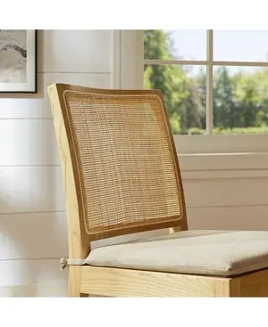 MODWAY Ovard Wood And Rattan Dining Chair