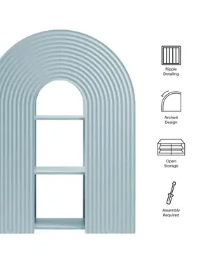 MODWAY Daydream 58 Arched Bookshelf - Light Blue