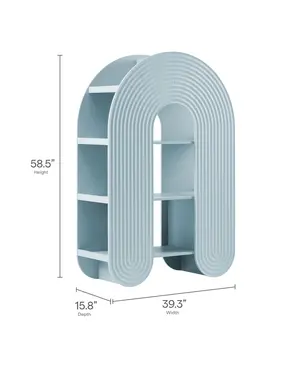MODWAY Daydream 58 Arched Bookshelf - Light Blue