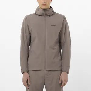 SALOMON Mountain Flex Hooded Jacket - Gray/black