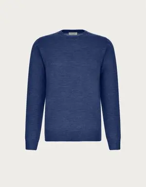 Canali Pure Wool Crewneck - Blue