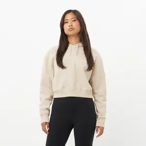 SALOMON Logo Cropped Hoodie - Rainy Day