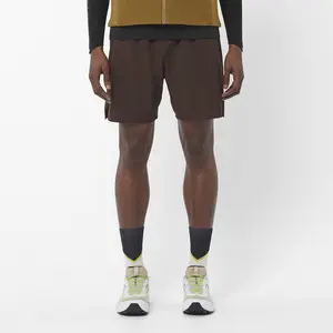 SALOMON Shakeout Core 2-in-1 Running Shorts 7 - Coffee Bean