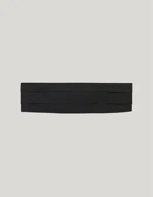 Canali Extra Large Silk Cummerbund - Black