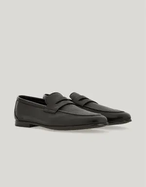 Canali Deerskin Penny Loafer - Brown