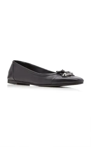 Balenciaga City Leather Ballet Flats - Black