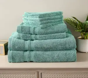 NORTHERN NIGHTS As Is 8pc Organic Towel Set - One-color