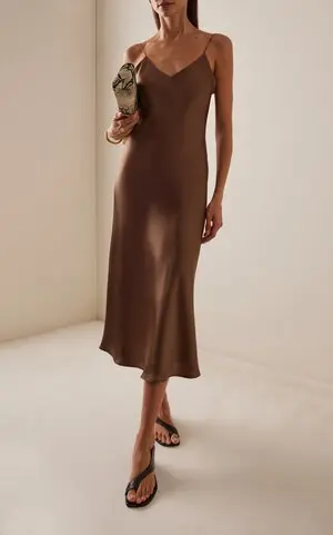 KAMPERETT Caroline Silk Midi Dress