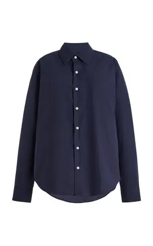 Comme Si La Classica Cotton-poplin Shirt - Navy