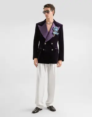 Dolce & Gabbana Double-breasted Sicilia Velvet Jacket