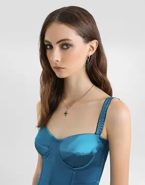 Dolce & Gabbana Stretch Satin Mini Dress